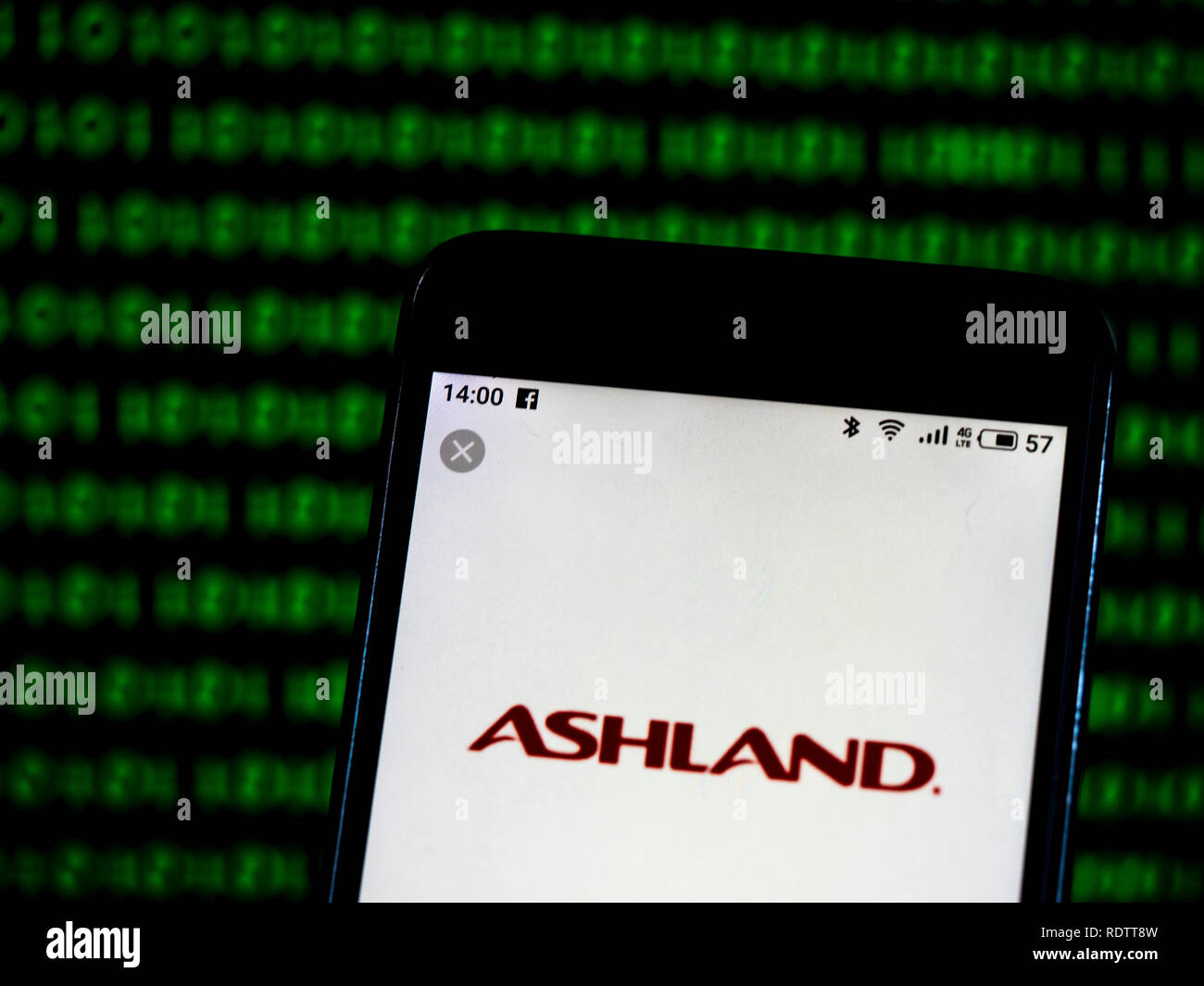 Ashland Inc. Chemicals company logo seen displayed on smart phone Stock ...