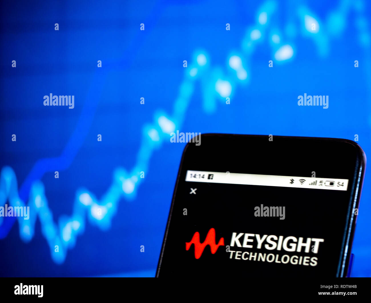 Keysight Electronics company logo seen displayed on smart phone Stock ...