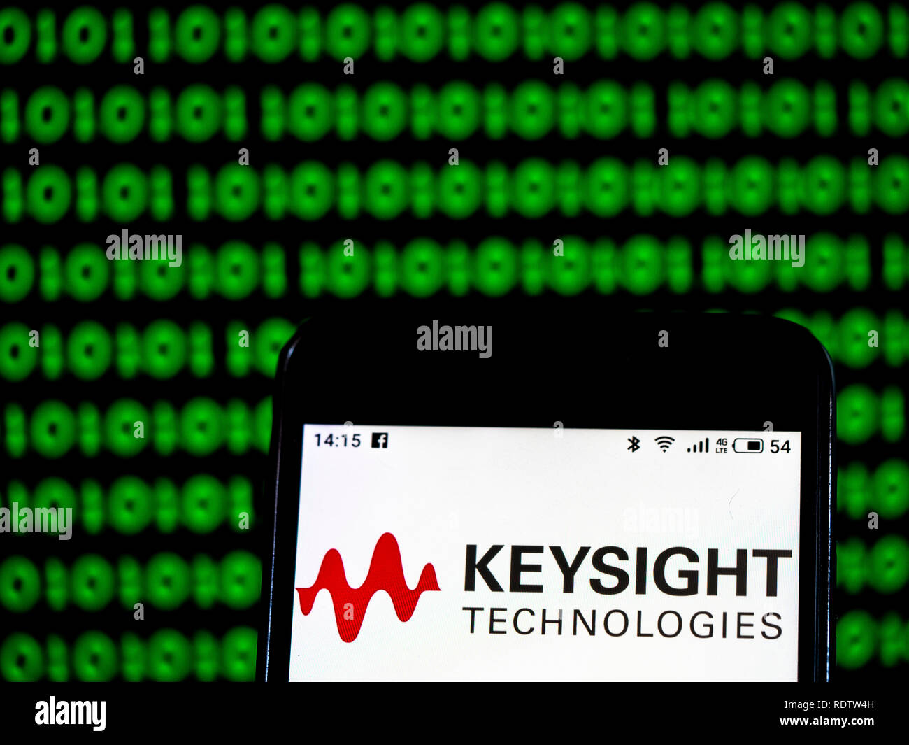 Keysight Electronics company logo seen displayed on smart phone Stock ...