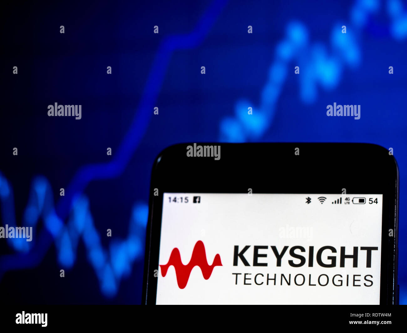 Keysight Electronics company logo seen displayed on smart phone Stock ...
