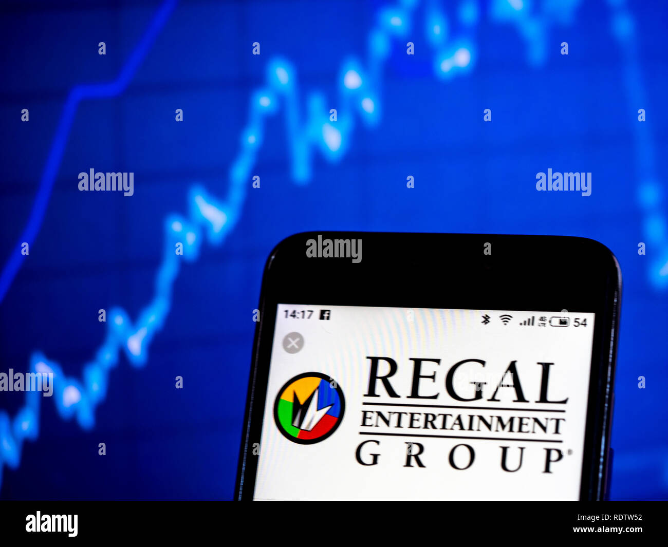 Regal Entertainment Group logo seen displayed on smart phone Stock ...