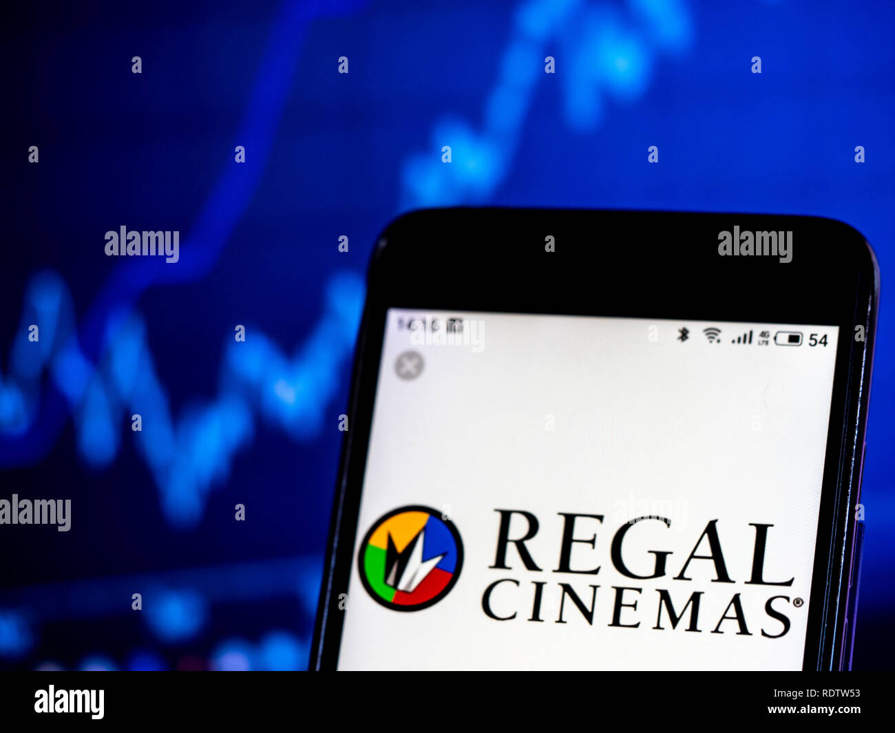 Regal Entertainment Group logo seen displayed on smart phone Stock ...