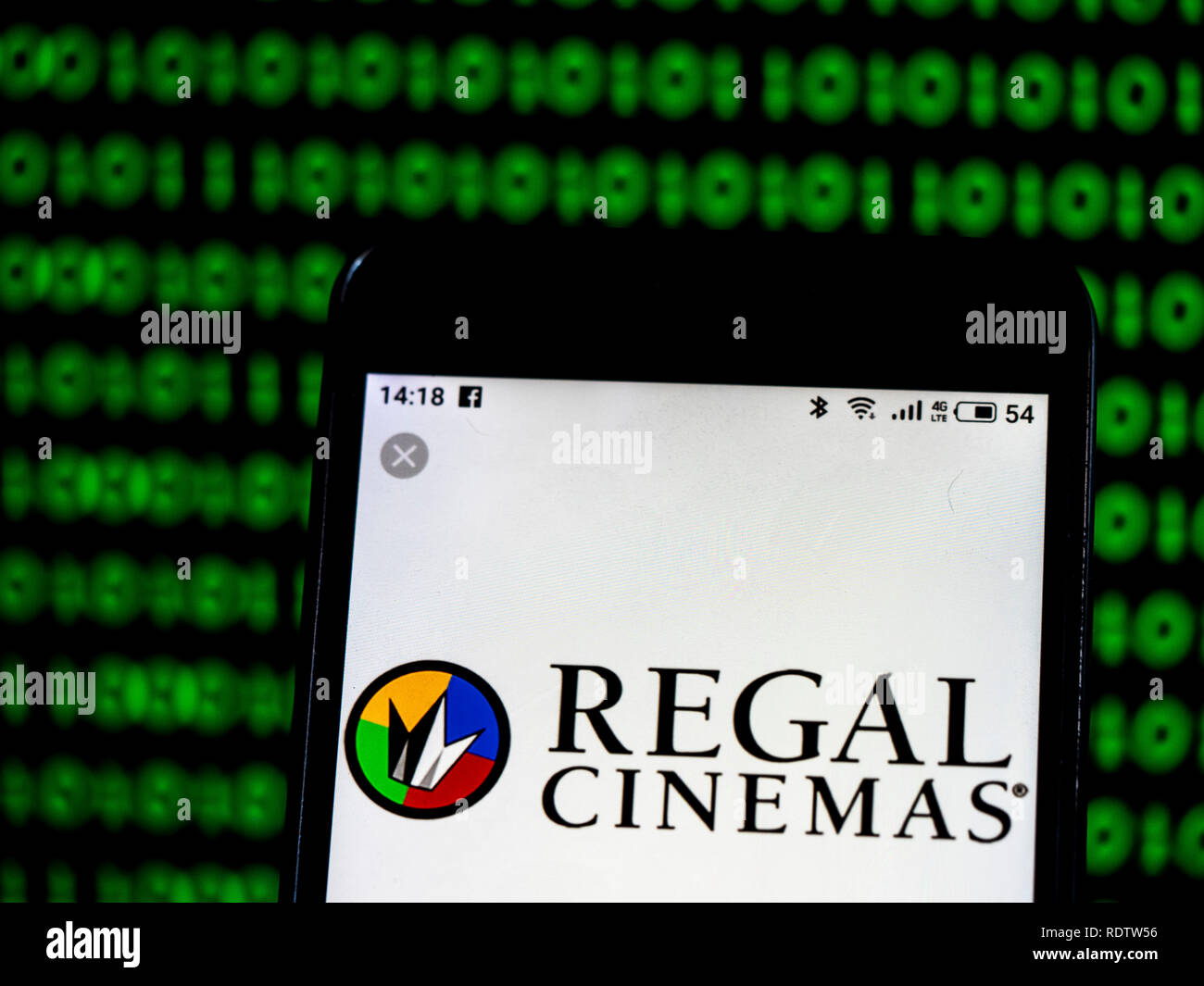 Regal Entertainment Group logo seen displayed on smart phone Stock ...