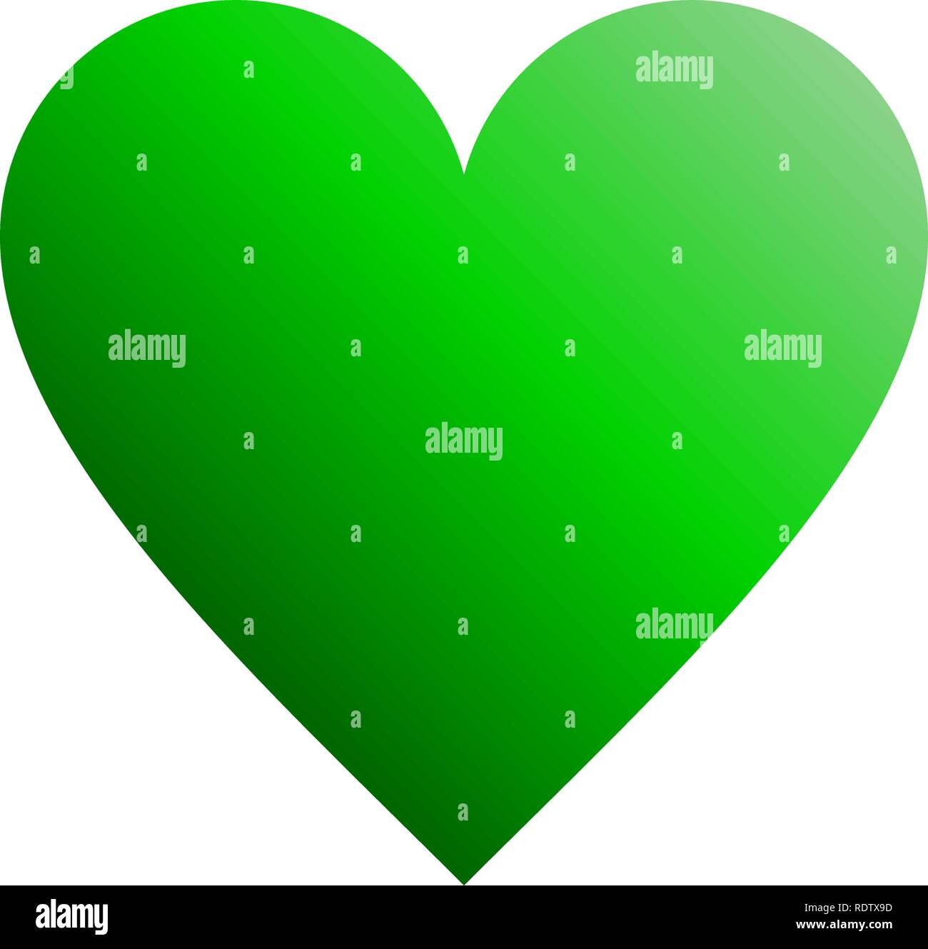 Heart symbol icon - green gradient, isolated - vector illustration ...