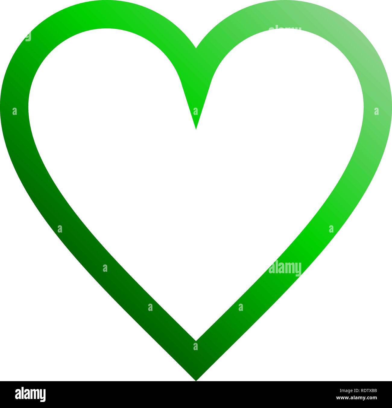 Green Heart Outline