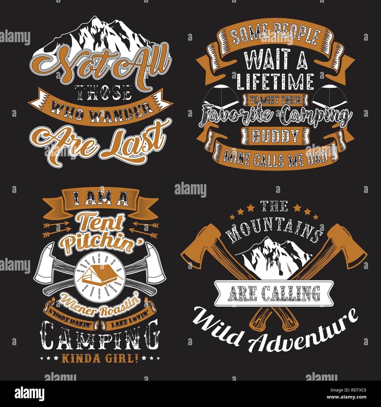 Adventure Quote and Saying Set, good for print Stock Vector Image & Art ...