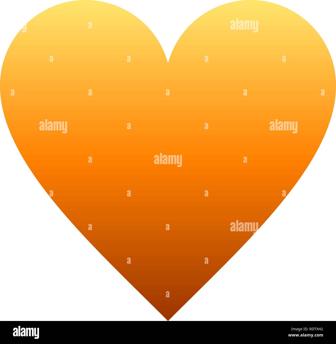 Heart symbol icon - orange gradient, isolated - vector illustration ...