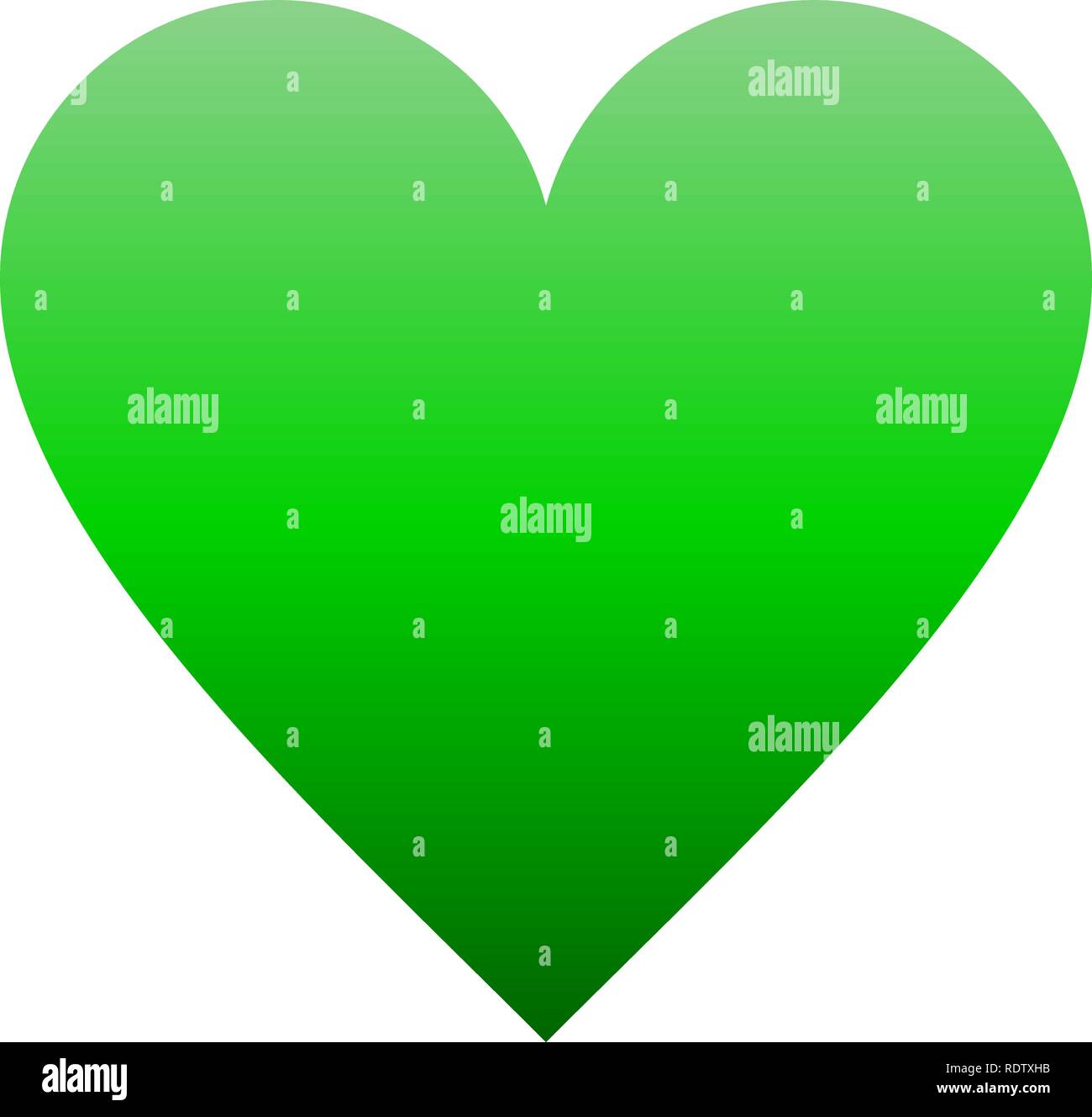 Heart symbol icon - green gradient, isolated - vector illustration ...