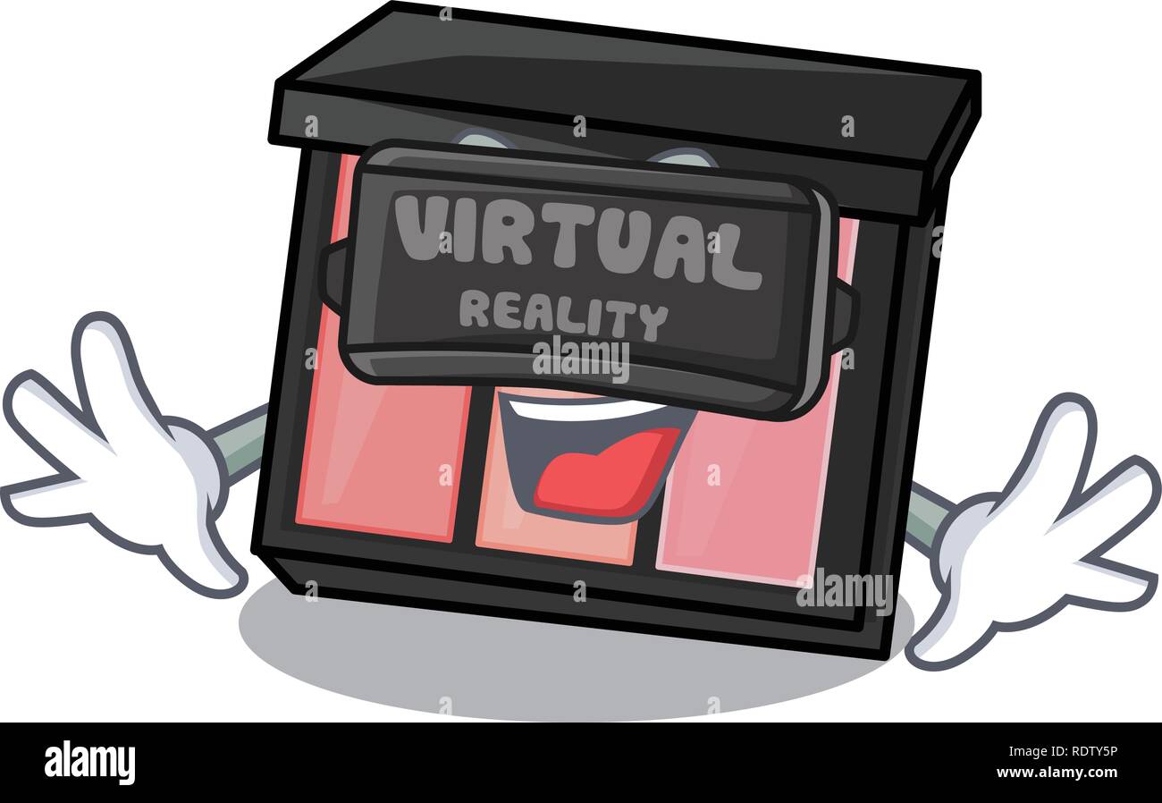 Virtual reality cartoon eye shadow in makeup bag Stock Vector Image ...