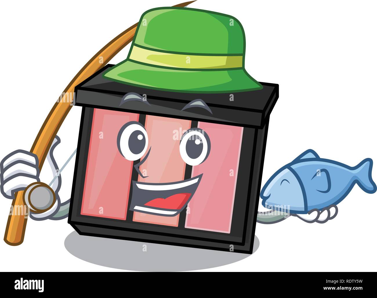 Fishing cartoon eye shadow in makeup bag Stock Vector Image & Art - Alamy