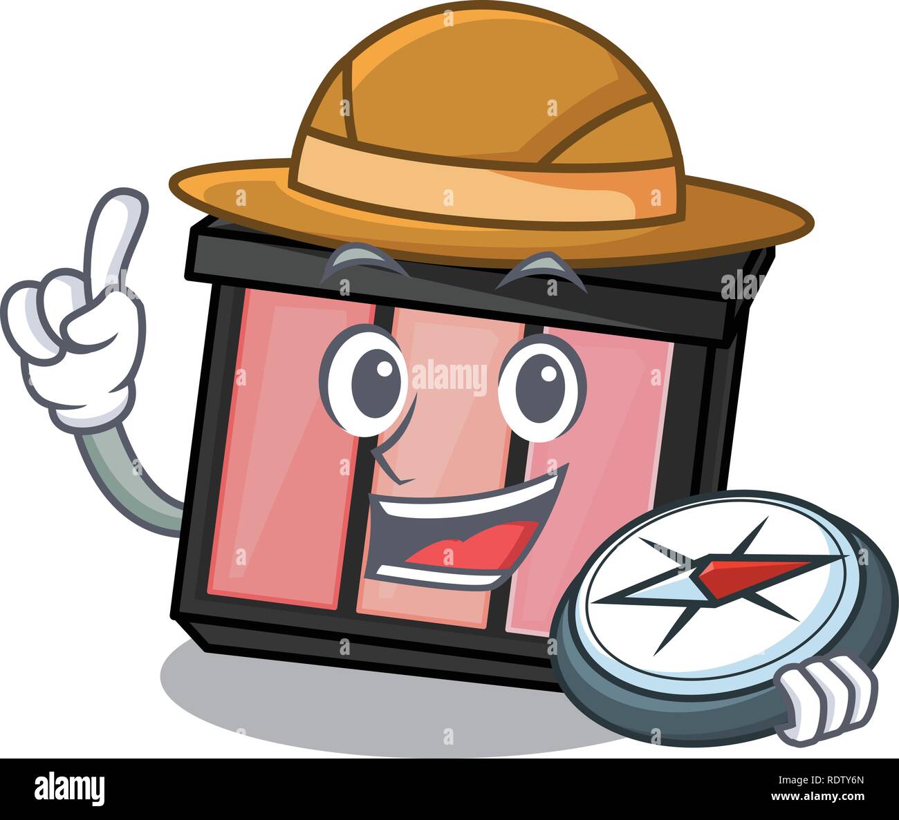 Explorer cartoon eye shadow in makeup bag Stock Vector Image & Art - Alamy