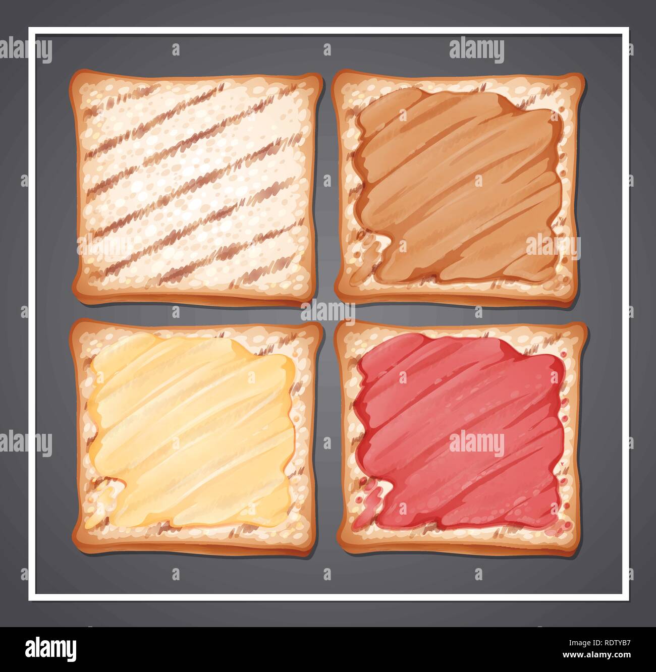 A set of toast illustration Stock Vector Image & Art - Alamy