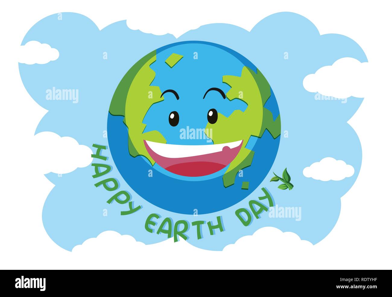 A happy earth logo illustration Stock Vector Image & Art - Alamy