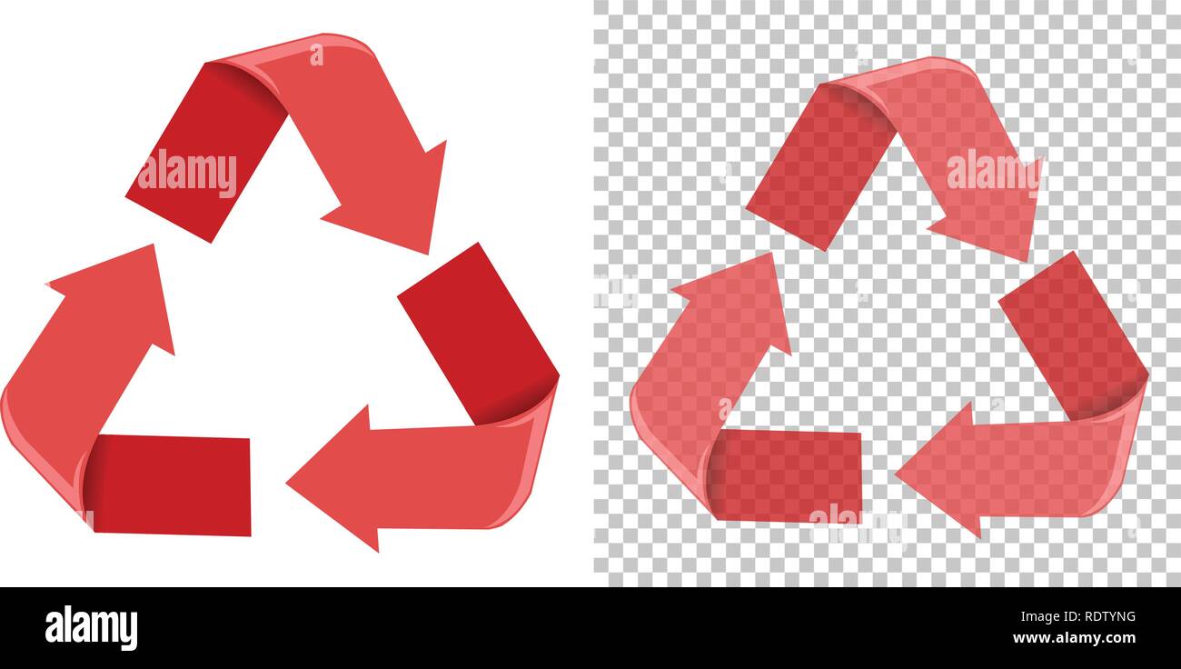 A red recycle sign illustration Stock Vector Image & Art - Alamy