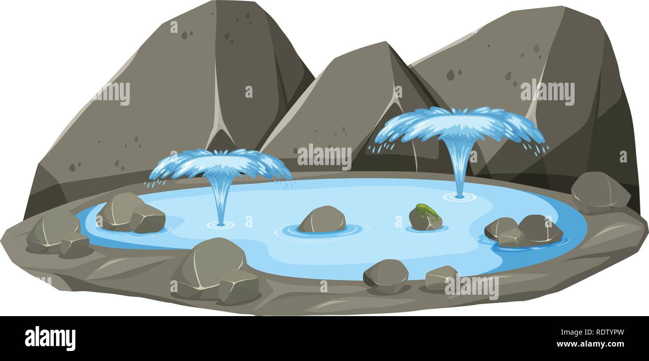 An isolated hot spring illustration Stock Vector Image & Art - Alamy