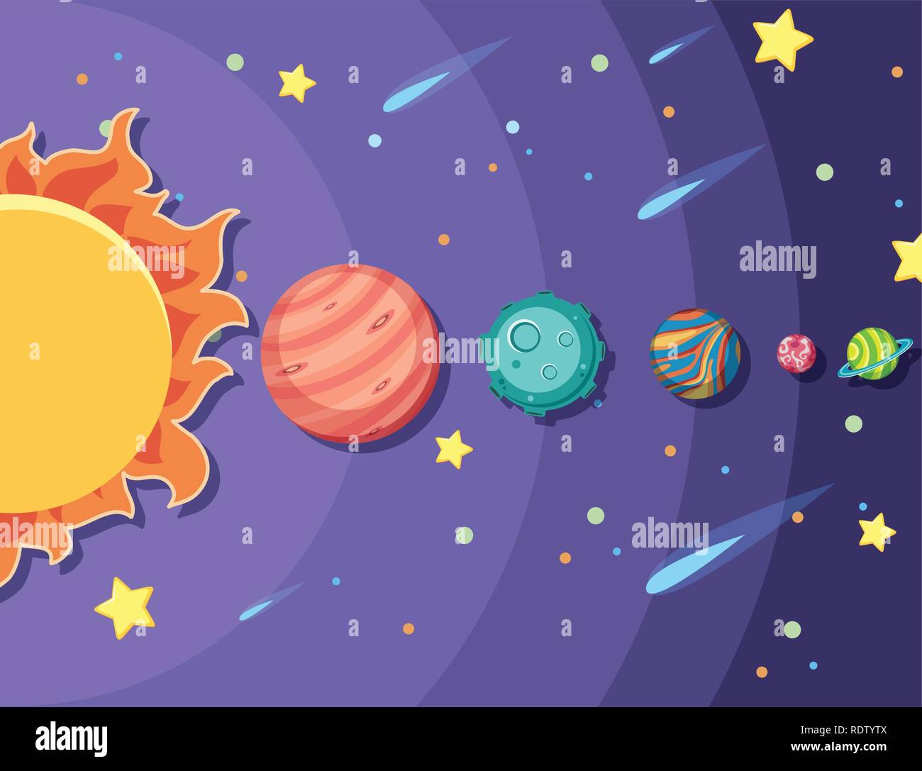 Set of solar system illustration Stock Vector Image & Art - Alamy