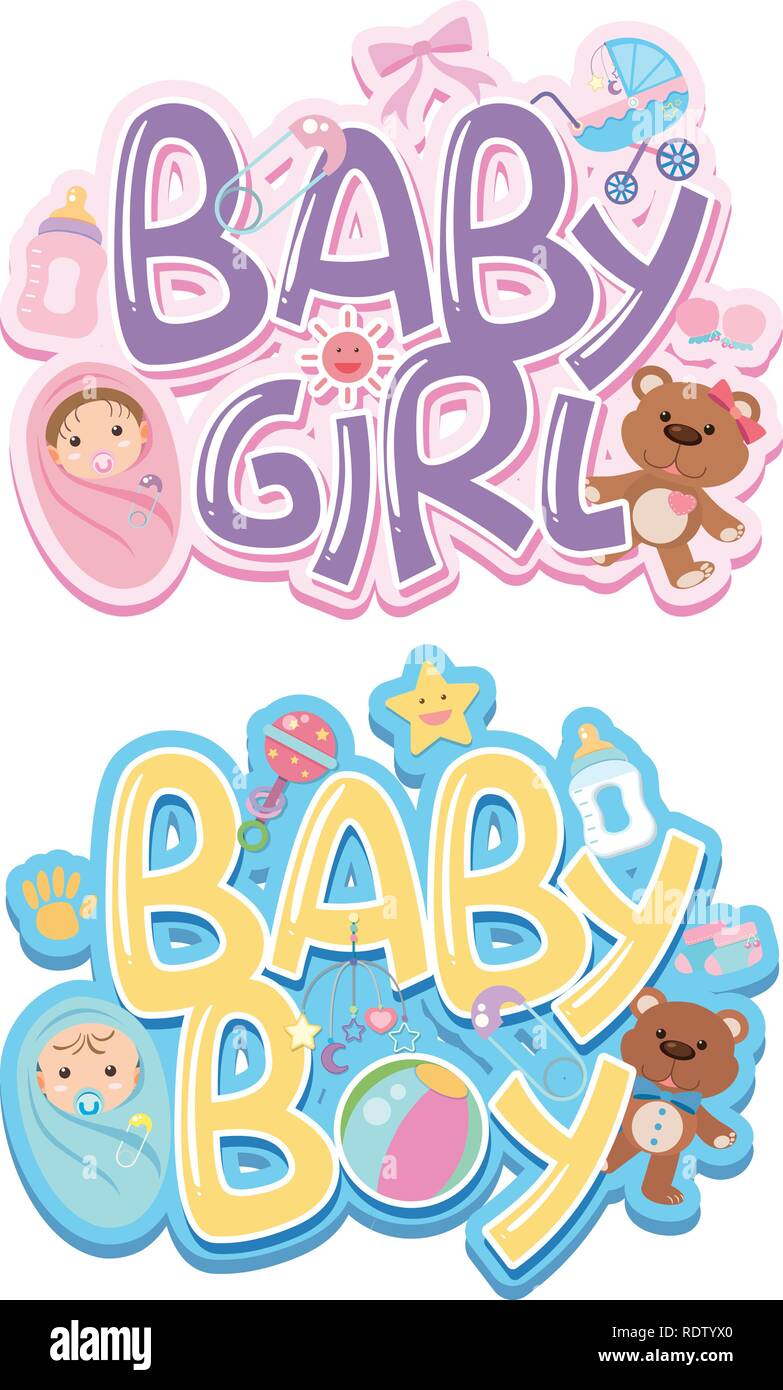 Baby sticker Stock Vector Images - Alamy