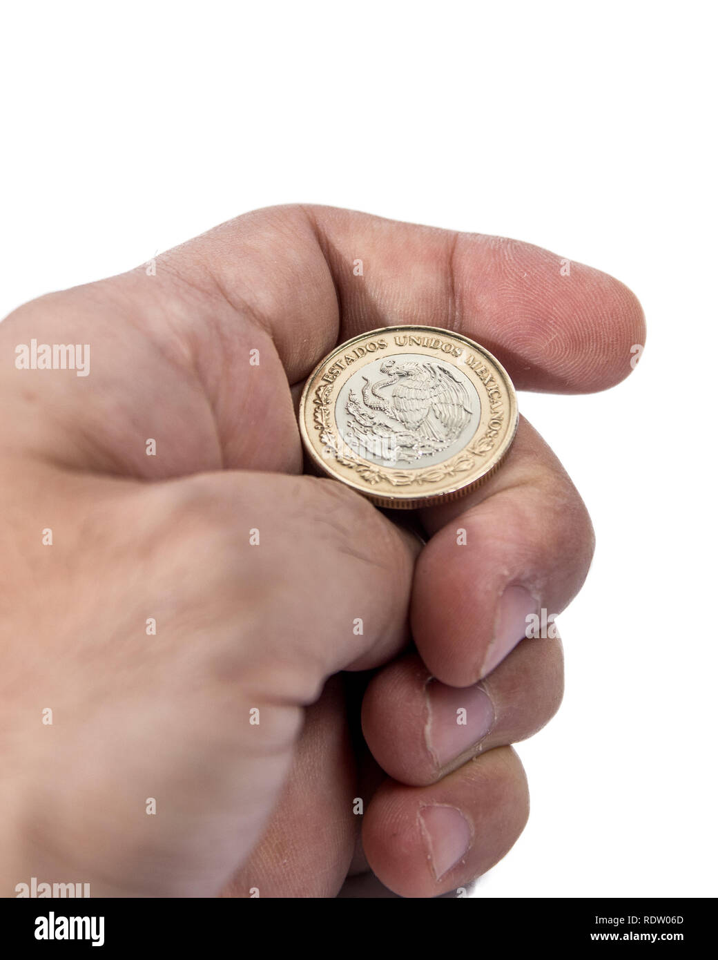 pulling the coin Stock Photo - Alamy