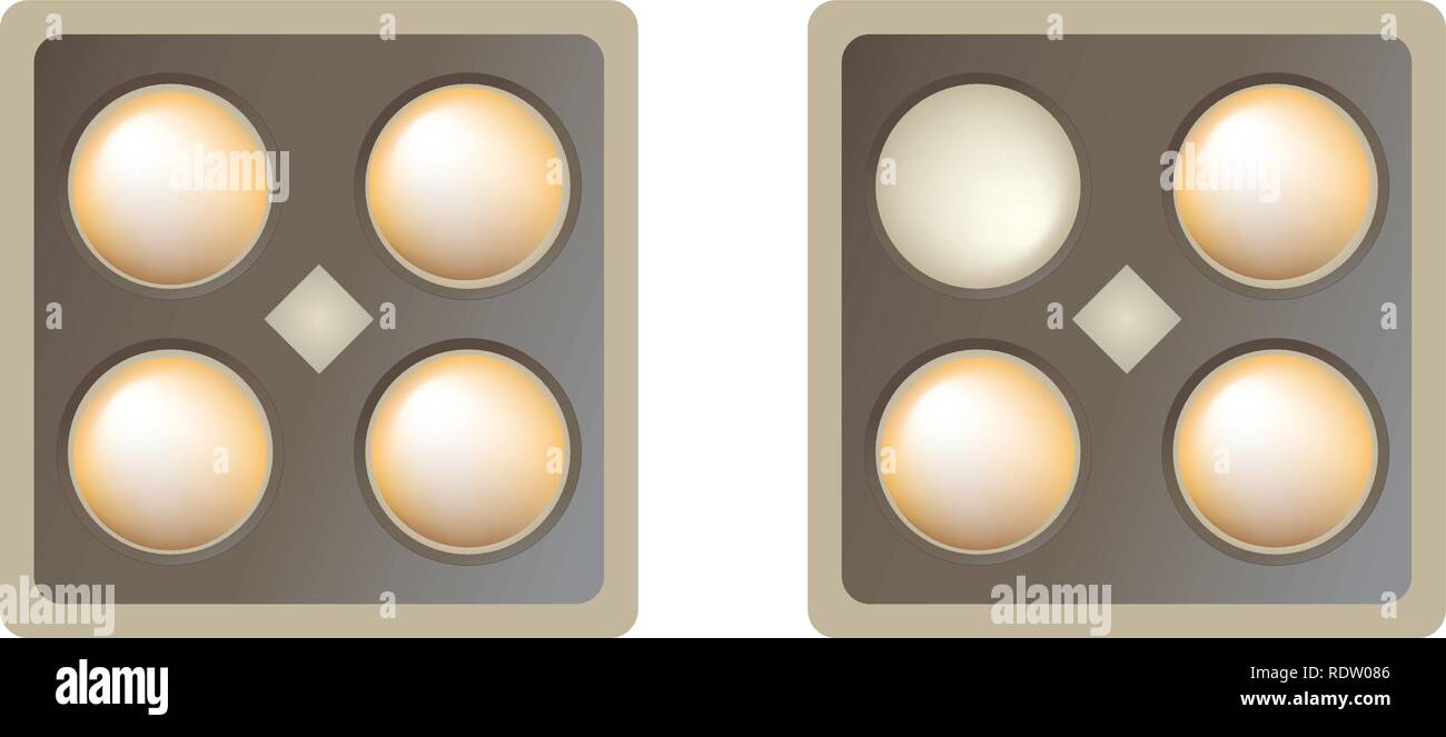 Top View of egg and paper tray vector and illustration Stock Vector ...