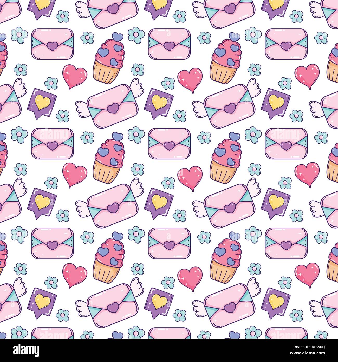 valentines day pattern background Stock Vector Image & Art - Alamy