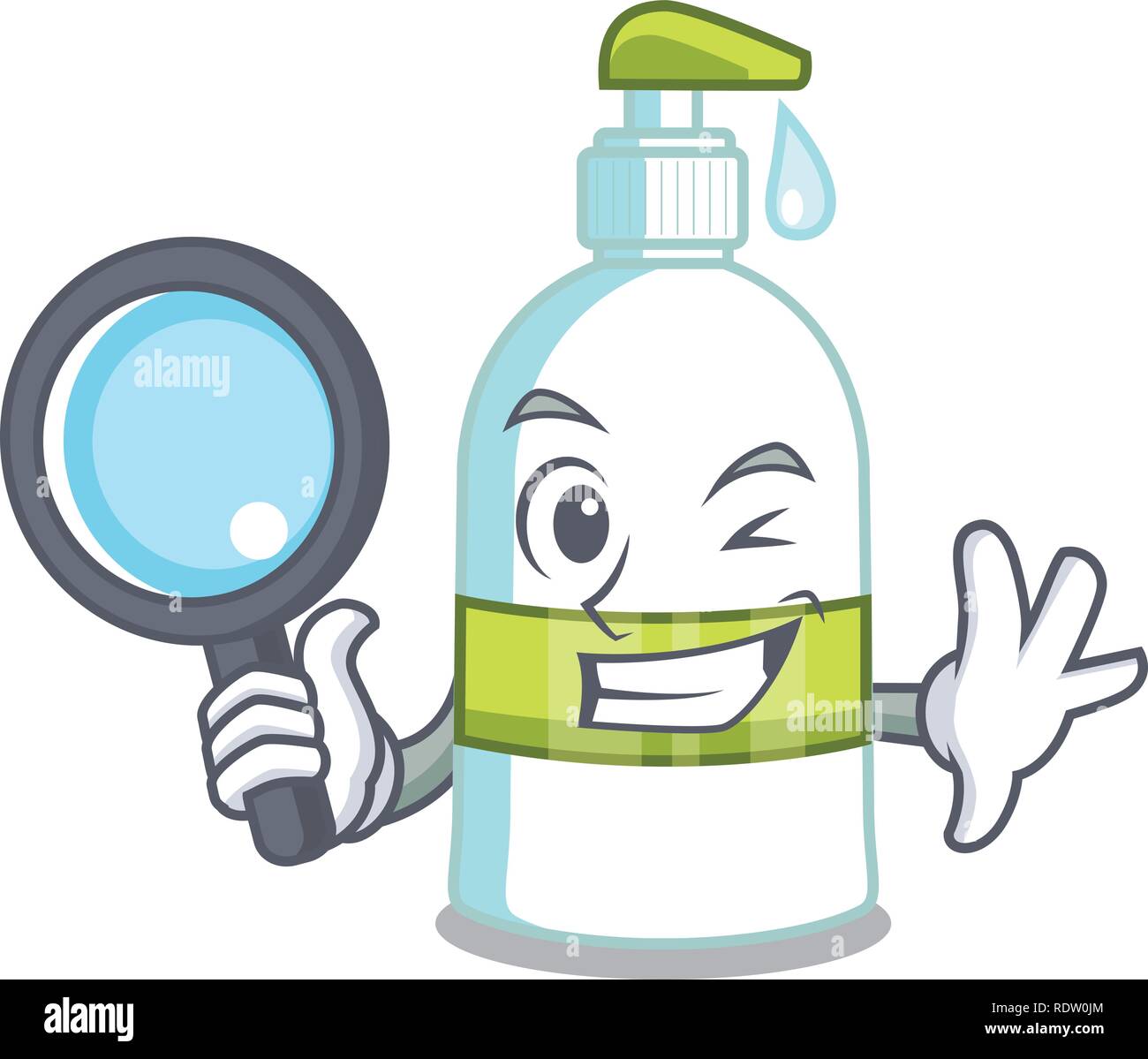 Detective liquid soap in a cartoon basket Stock Vector Image & Art - Alamy