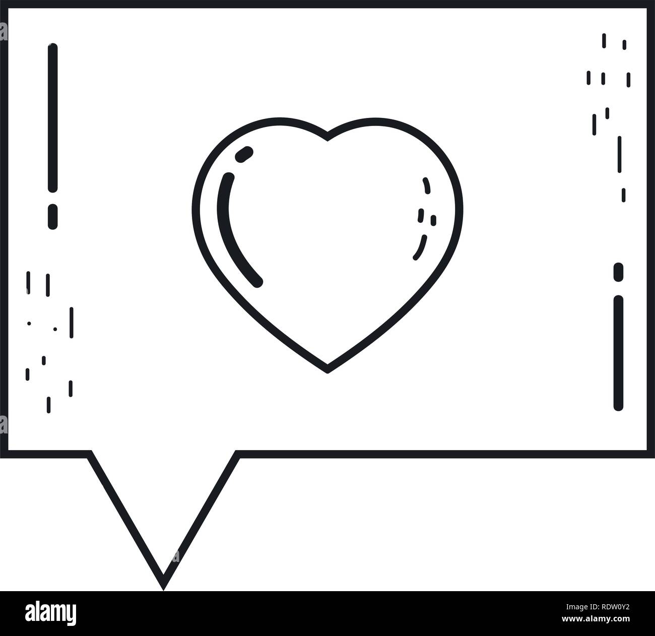 speech bubble with heart Stock Vector Image & Art - Alamy