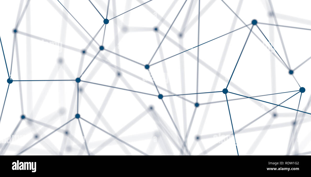 White and Blue Network Abstract Background, Communication Concept Stock ...