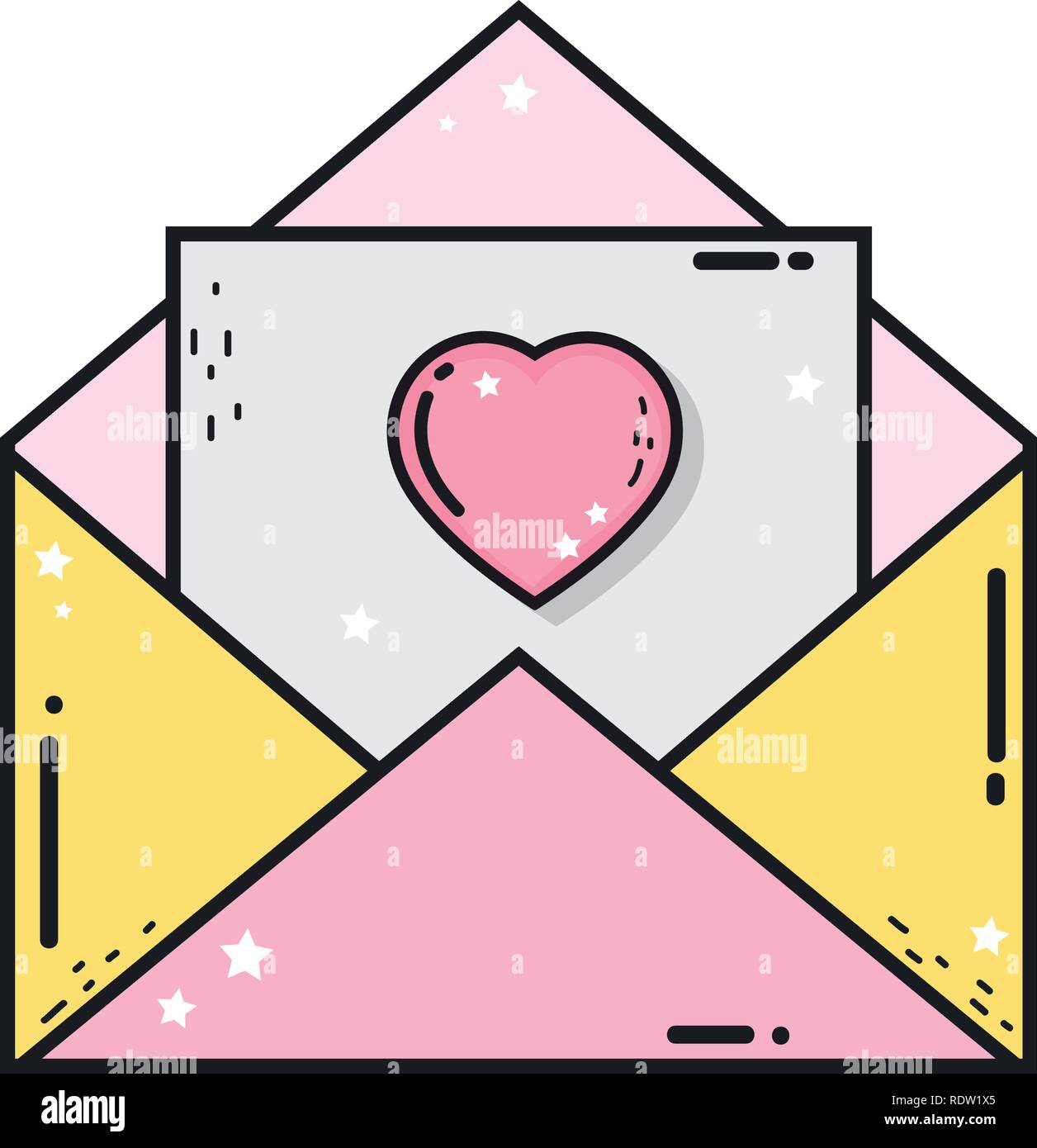envelope with heart icon Stock Vector Image & Art - Alamy