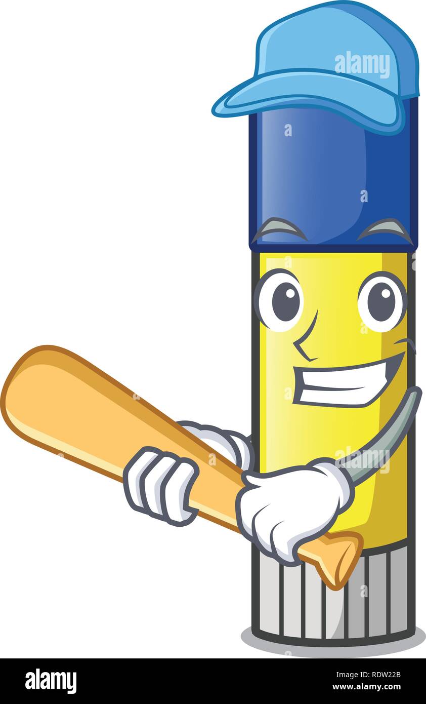 Playing baseball glue stick in the cartoon shape Stock Vector Image ...