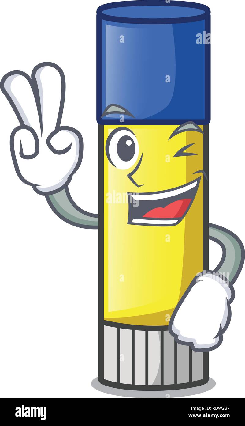 Two finger glue the stick above character table Stock Vector Image ...