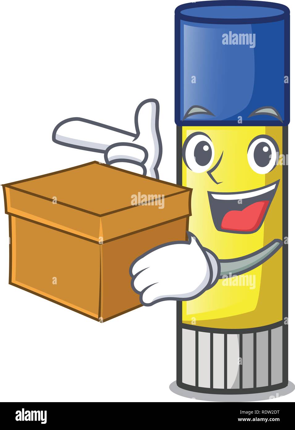 With box glue the stick above character table Stock Vector Image & Art ...