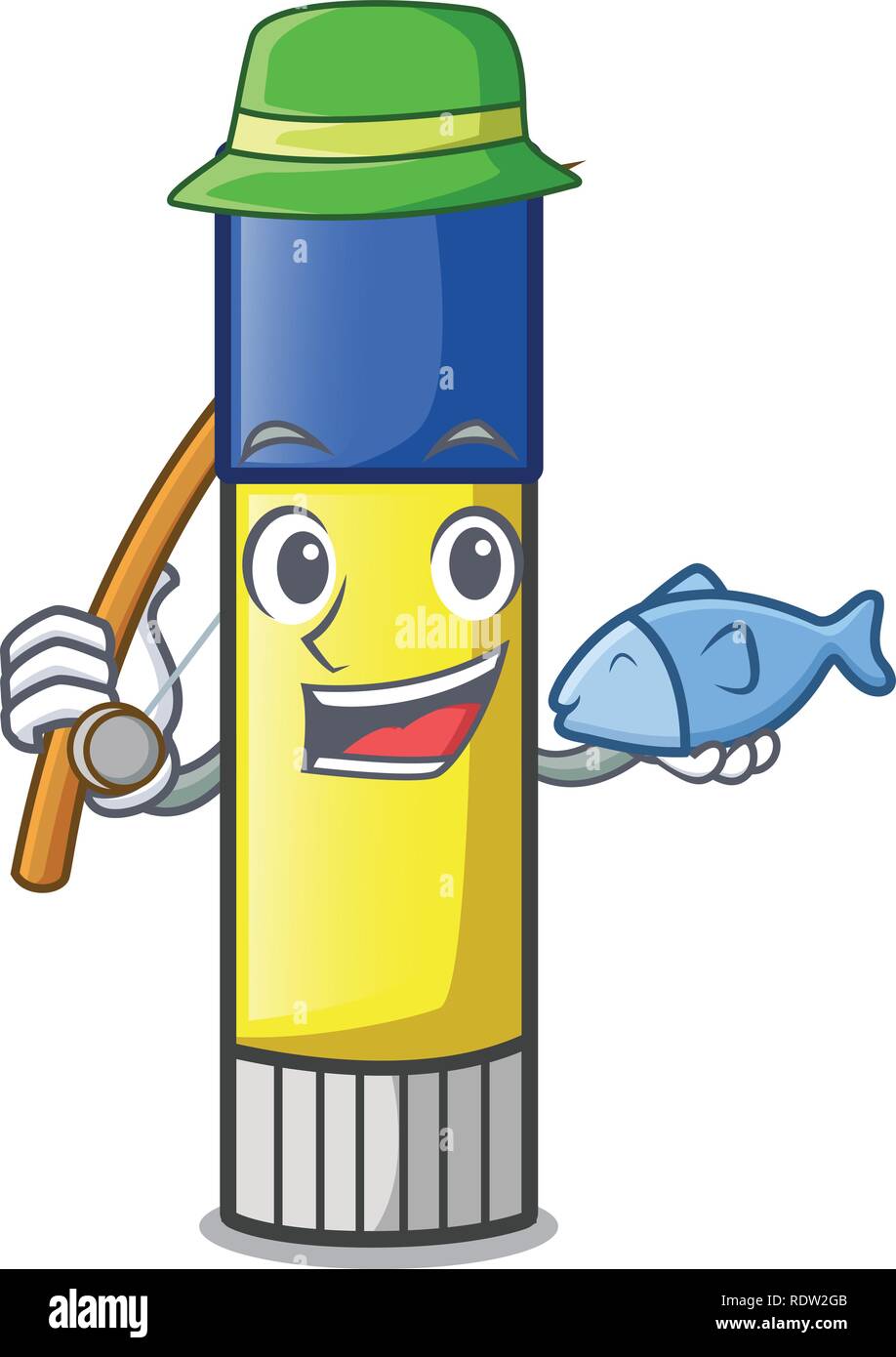 Fishing glue stick isolated on the mascot Stock Vector Image & Art - Alamy