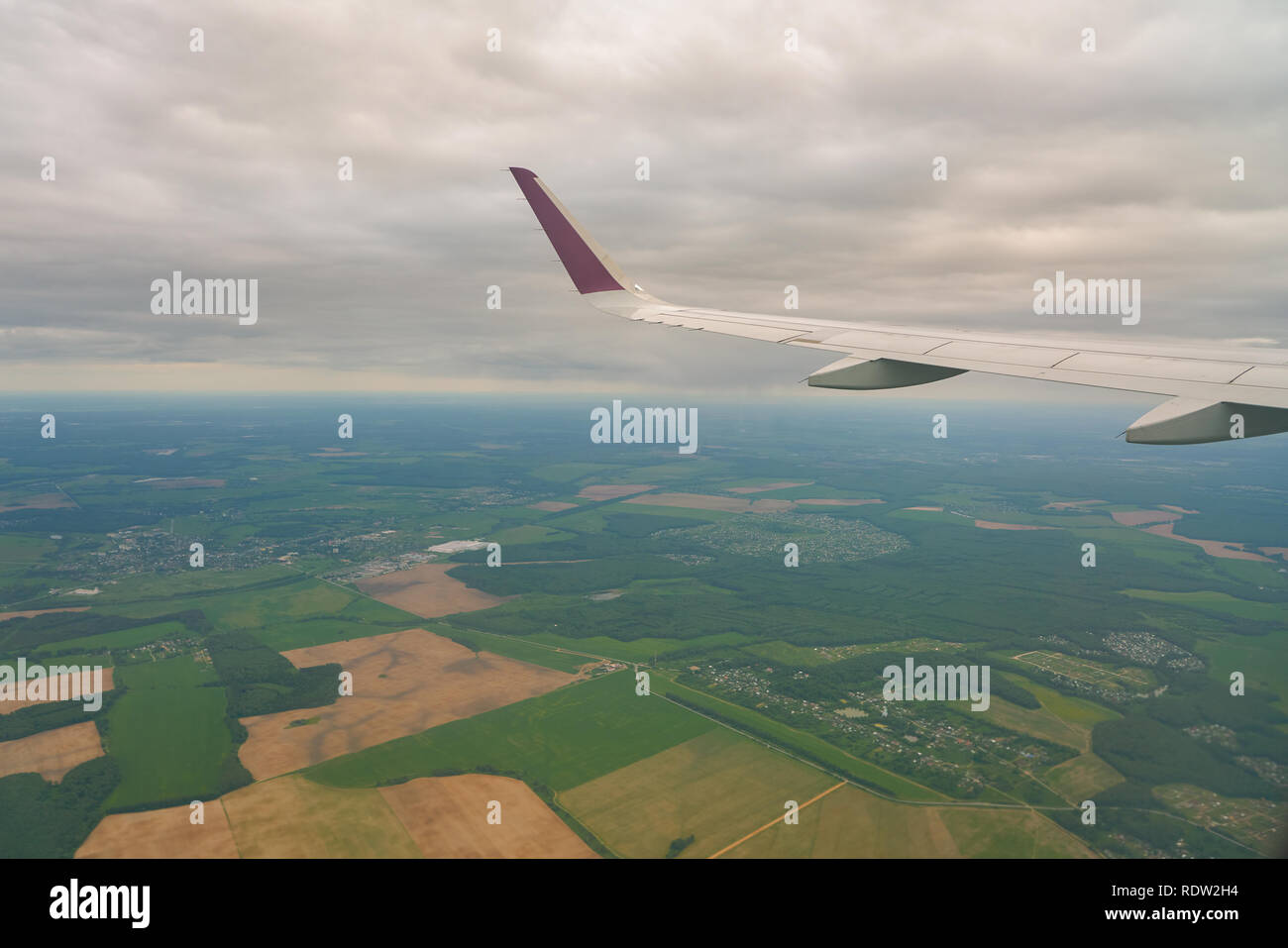 View from modern jet aircraft Stock Photo - Alamy