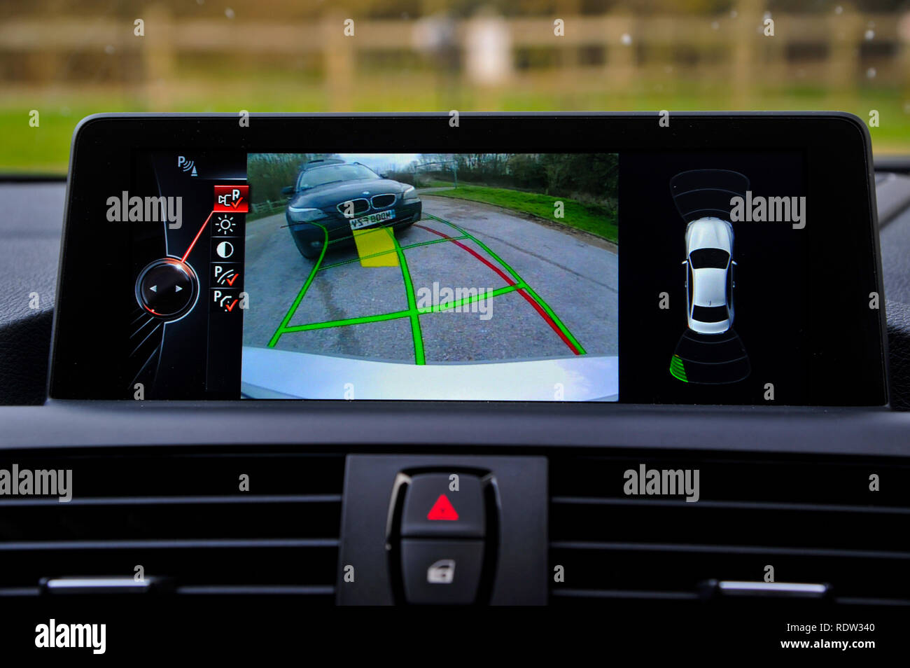 reversing camera screen on a 2014 BMW 220d German premium coupe Stock ...
