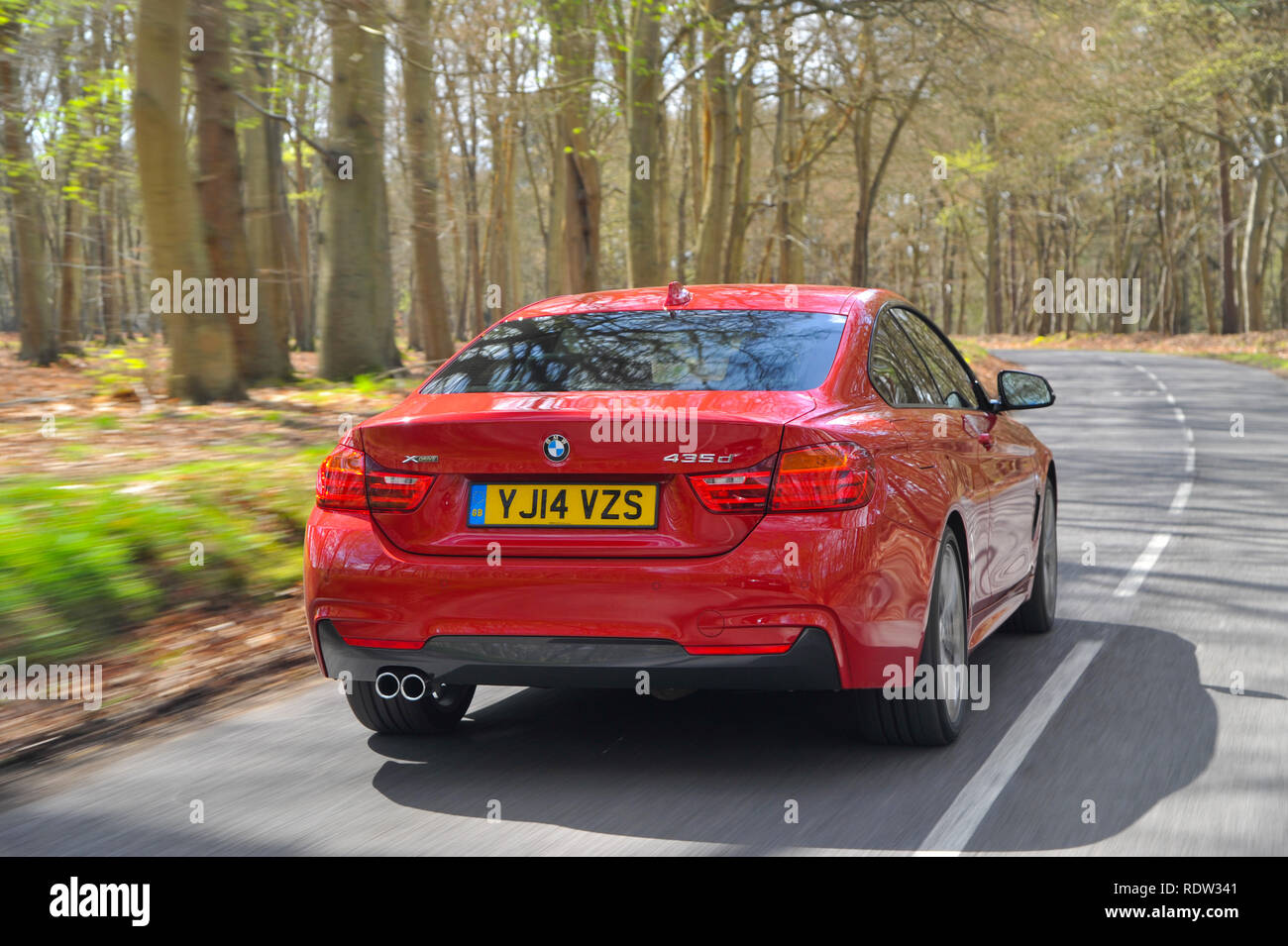 2014 BMW 435d Xdrive - 4 wheel drive German sports coupe Stock Photo ...