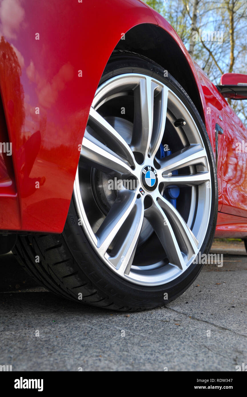 2014 BMW 435d Xdrive - 4 wheel drive German sports coupe Stock Photo ...