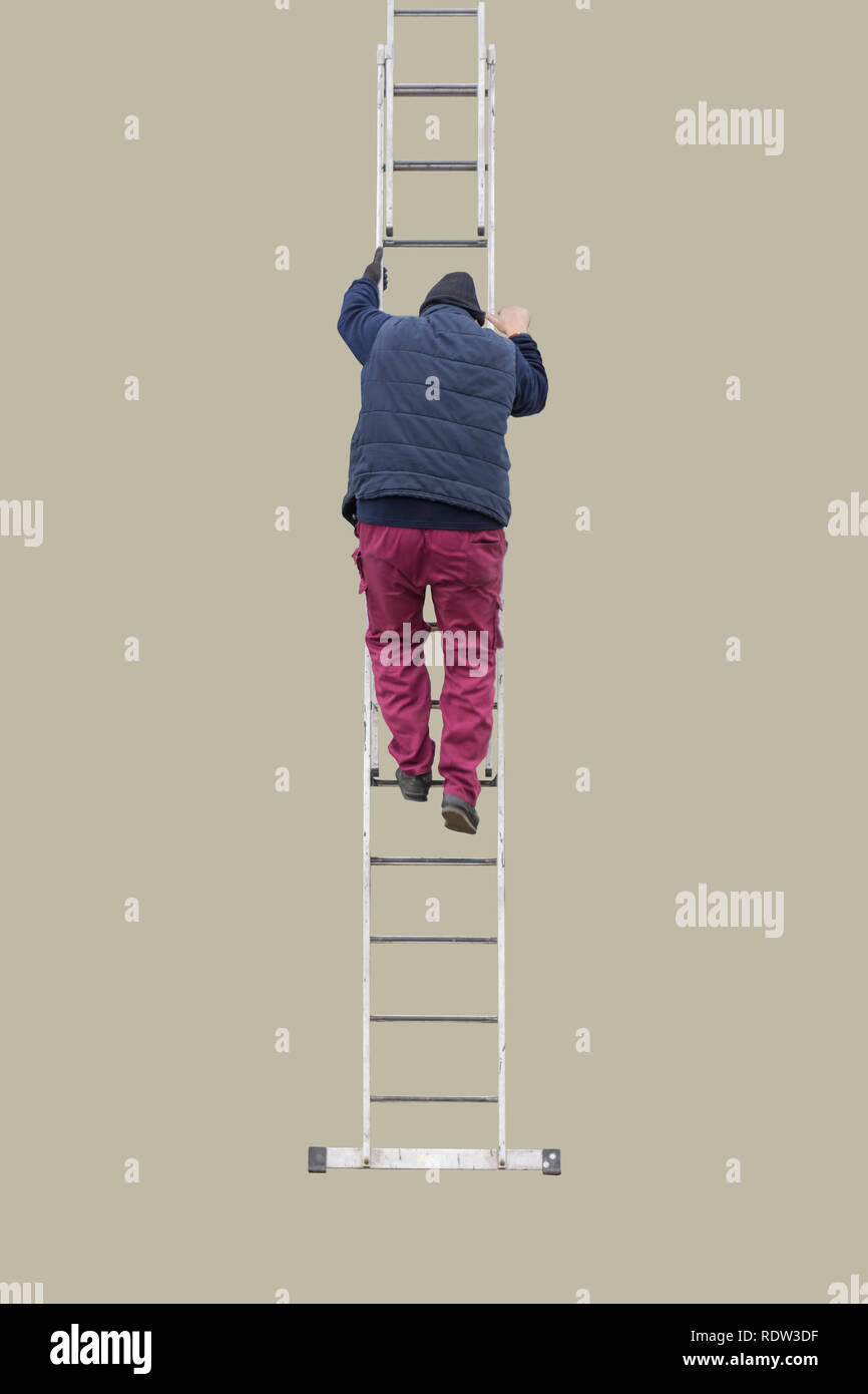 Working on ladders hi-res stock photography and images - Alamy