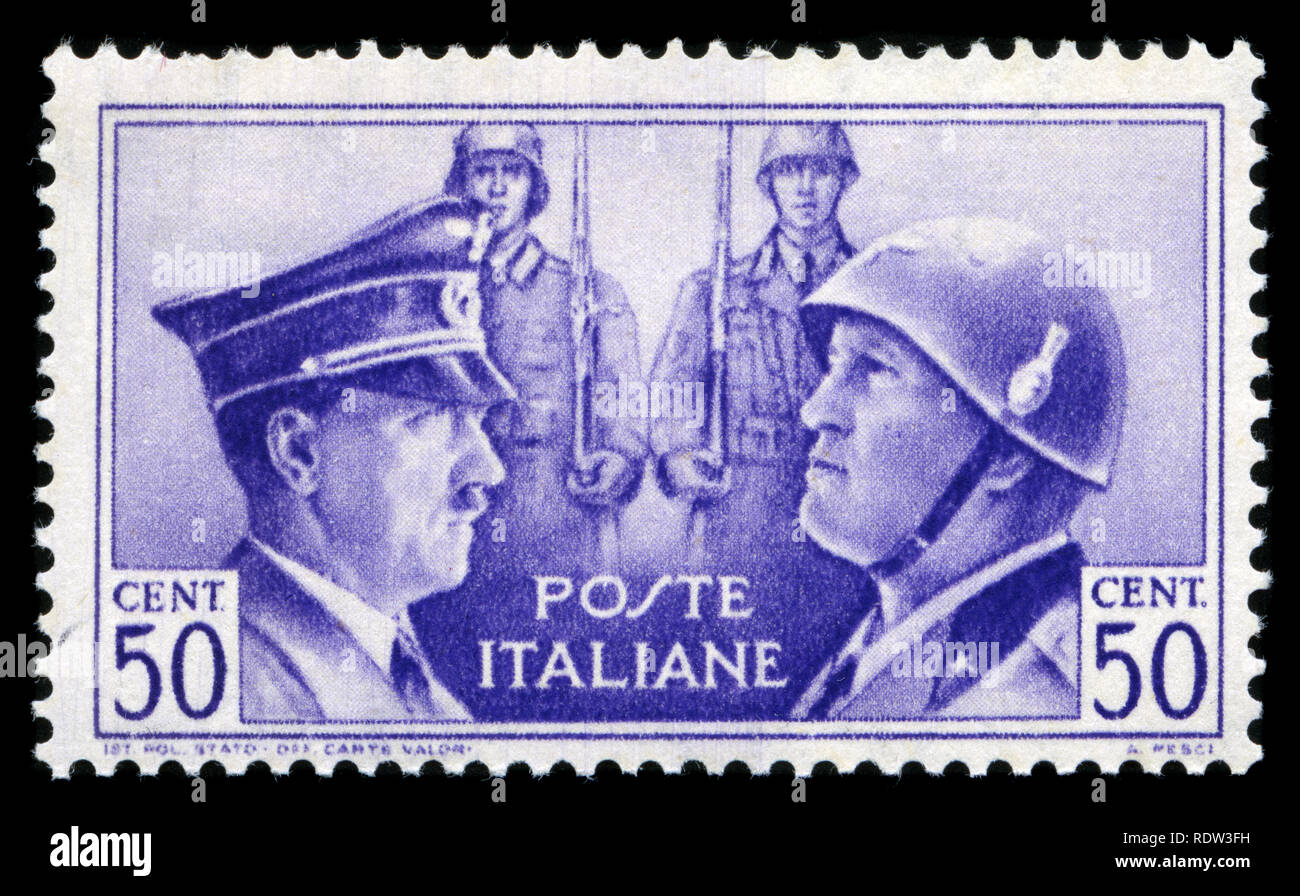 Hitler mussolini stamp hi-res stock photography and images - Alamy