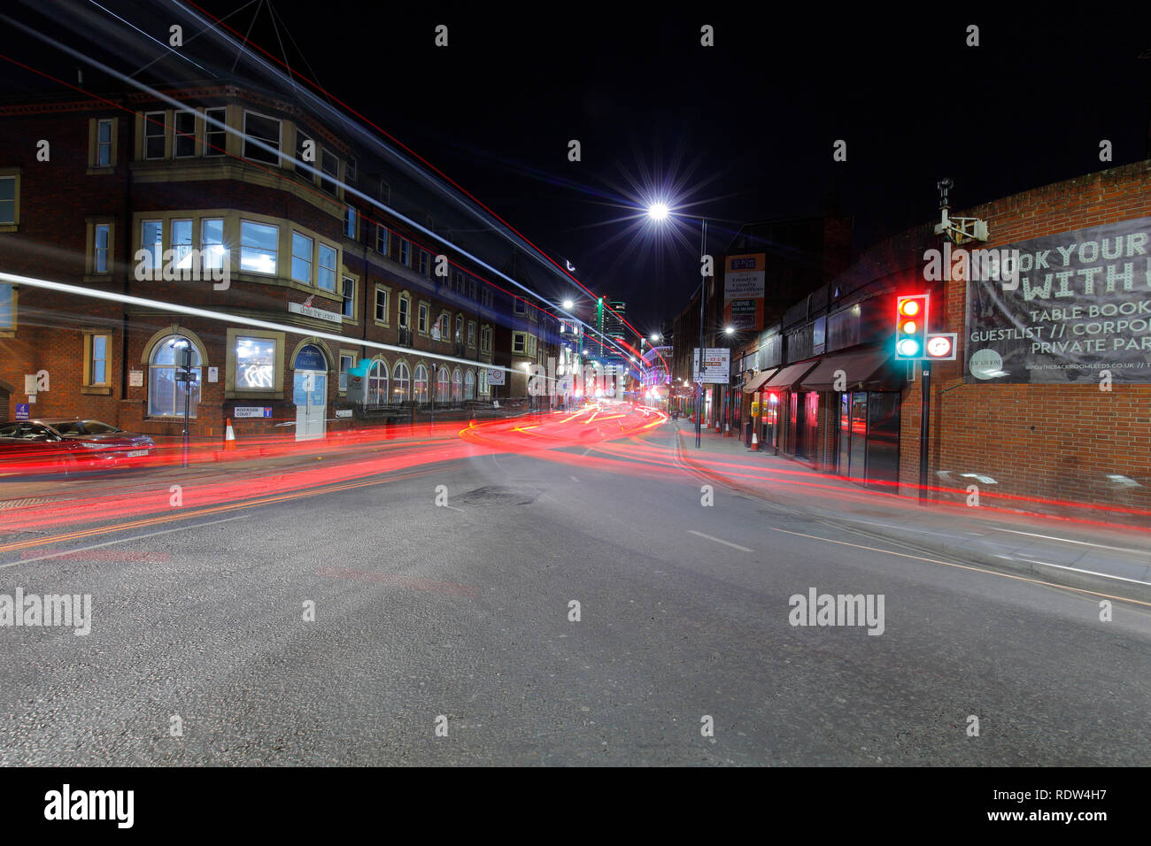 Call Lane at night in Leeds City Centre Stock Photo - Alamy