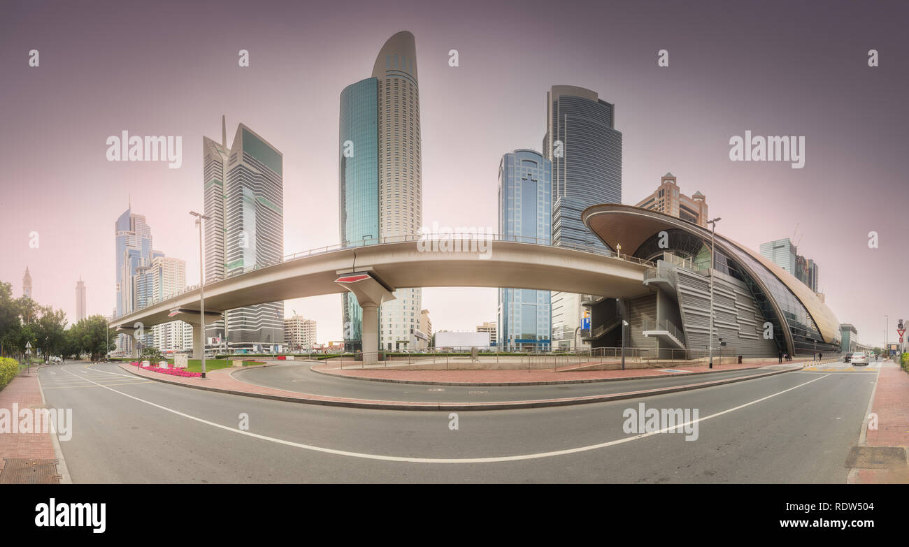 Dubai metro station financial center hi-res stock photography and ...