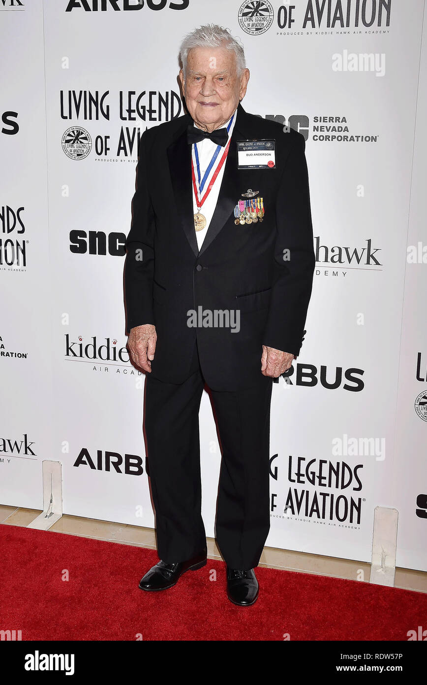 BEVERLY HILLS, CA - JANUARY 18: Bud Anderson arrives at the 16th Annual ...