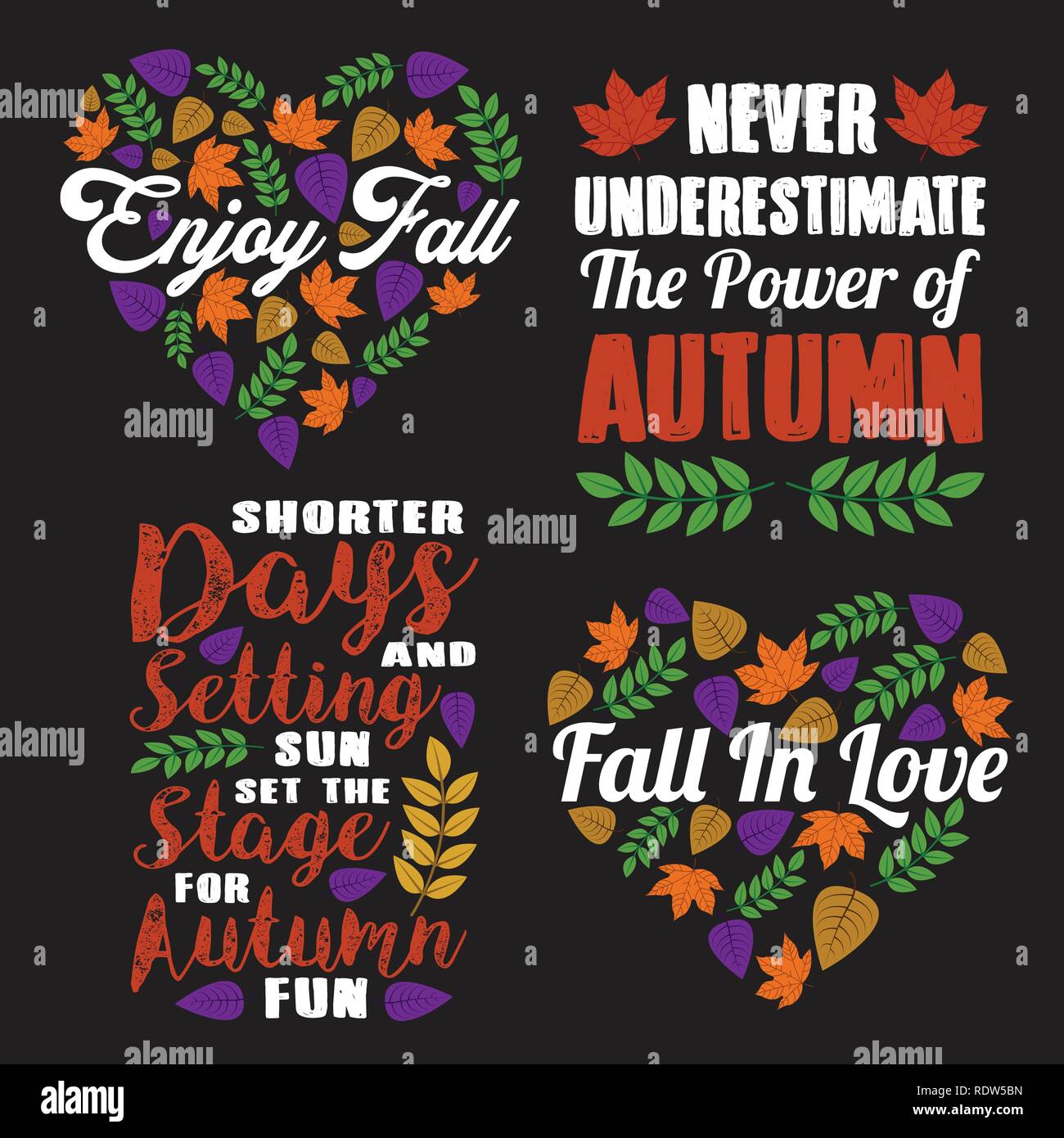 Autumn Quote and Saying, Best for Print Design like poster, t shirt and ...