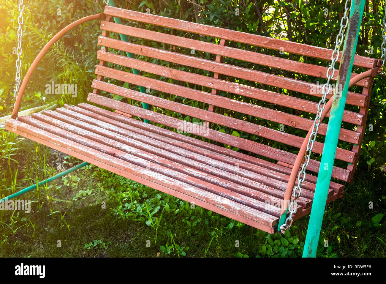 Old wooden swing hi-res stock photography and images - Alamy