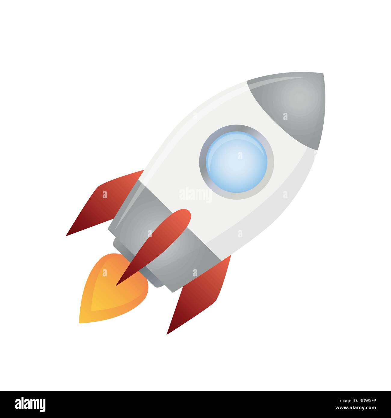 rocket ship illustration isolated on white background vector EPS10 ...