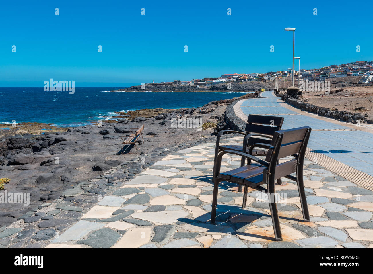 Rest places on the beach of El Bufadero La Garita Stock Photo - Alamy