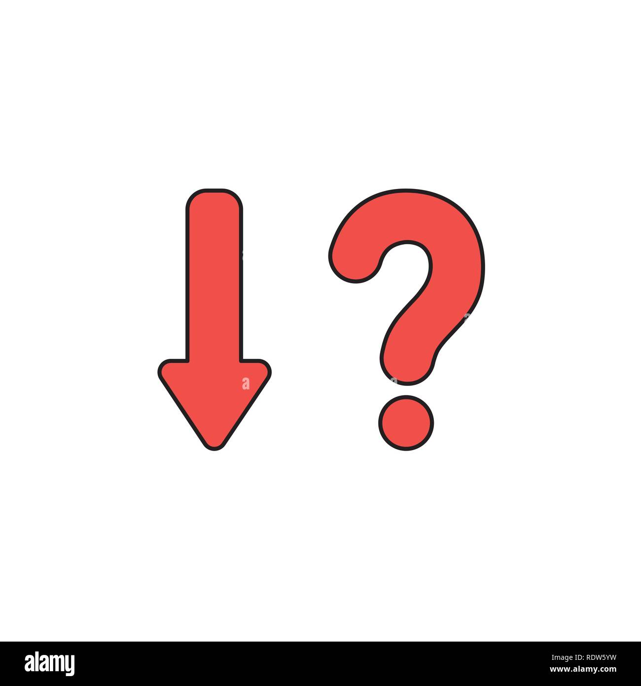 Question Mark Down Emoji