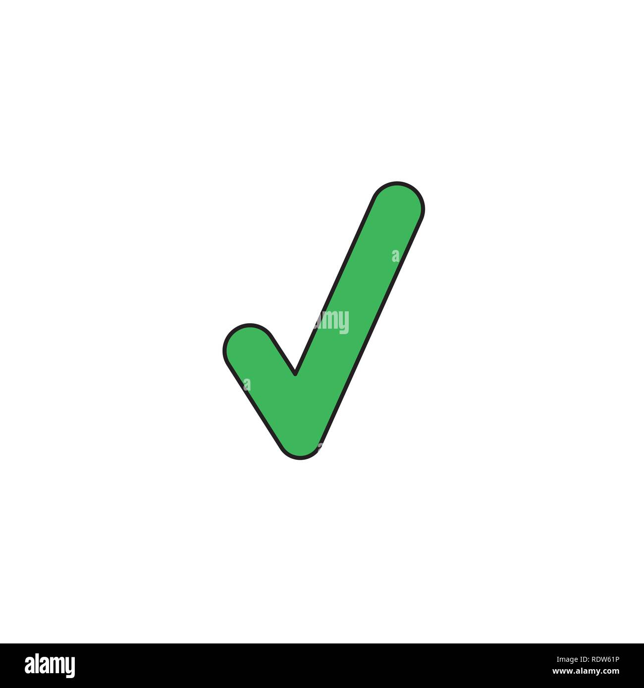 Vector illustration icon concept of check mark. Colored and black ...