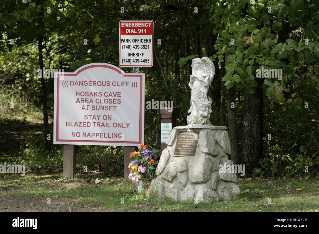 Hosak's Cave Memorial, Salt Fork State Park, Ohio Stock Photo - Alamy