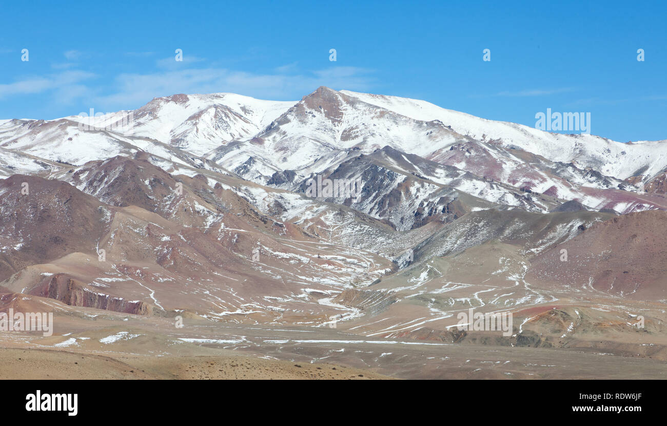 high-altitude desert in early winter Stock Photo - Alamy