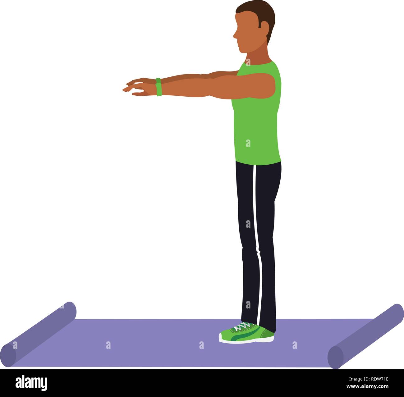 fit man doing exercise Stock Vector Image & Art - Alamy